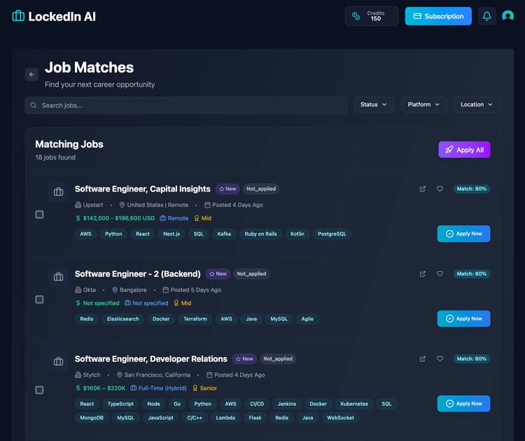AI Job Application Tool - Auto Apply for Jobs | LockedIn AI